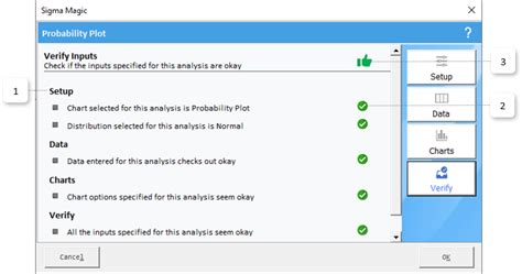 Probability Plot Help Manual Sigma Magic