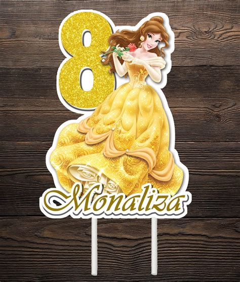 Princess Belle Disney Cake Topper Etsy