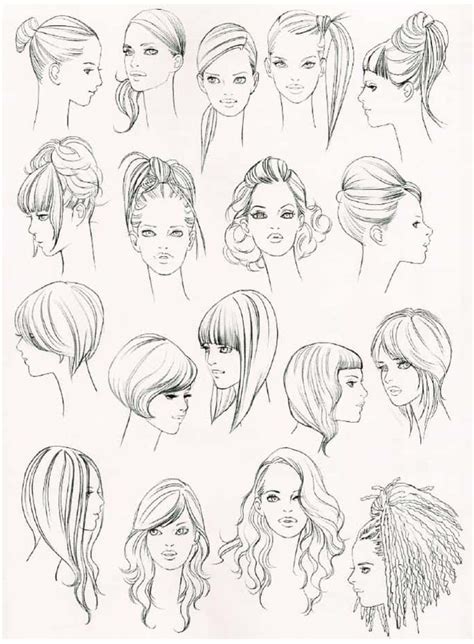 Виды причёсок Disegno Di Capelli Disegno Dei Capelli Album Degli