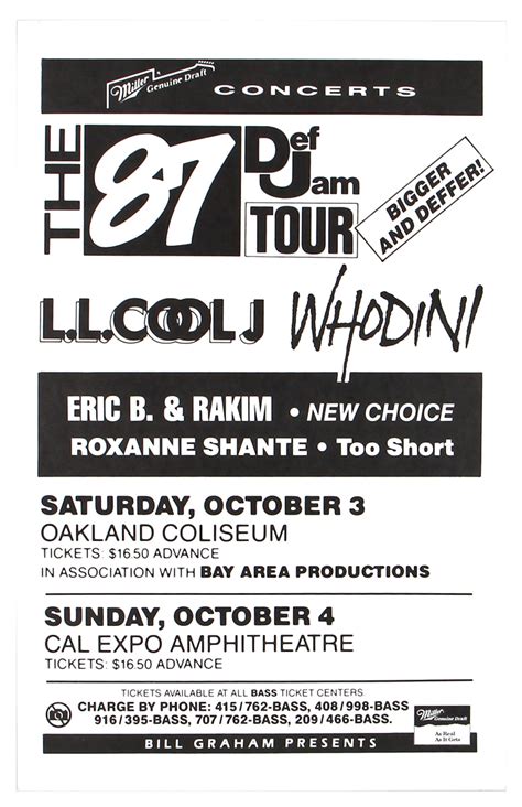 Lot Detail 1987 Def Jam Tour Poster Featuring LL Cool J And Whodini