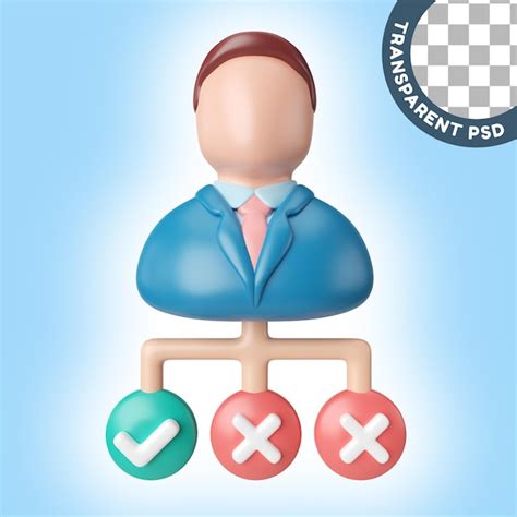 Premium Psd Decision 3d Illustration Icon Premium Psd Decision 3d Illustration Icon