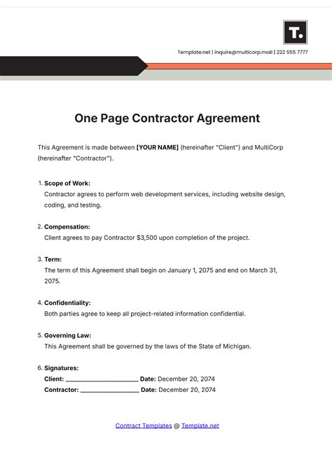 Free Contractor Rate Sheet Template To Edit Online