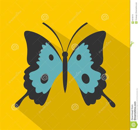 Butterfly Icon Flat Style Stock Vector Illustration Of Beautiful