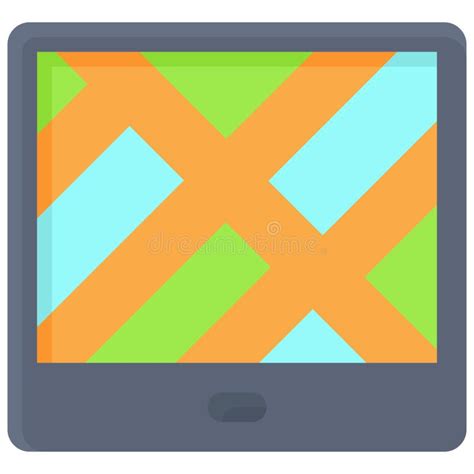 Map On Tablet Icon Location Map And Navigation Vector Stock Vector