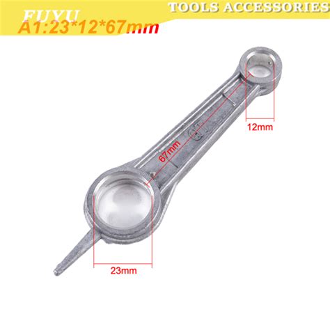 Fuyu 1pc Air Compressor เชื่อมต่อ Rod Silver Tone อลูมิเนียมอัลลอยด์