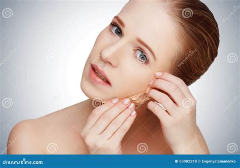 Beauty Concept Rejuvenation Renewal Skin Care Skin Problems Stock