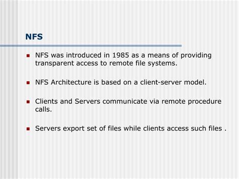 Ppt Network File System Nfs Powerpoint Presentation Id3423603