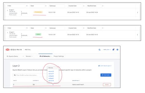 using v net isolated virtual network services in equinix metal