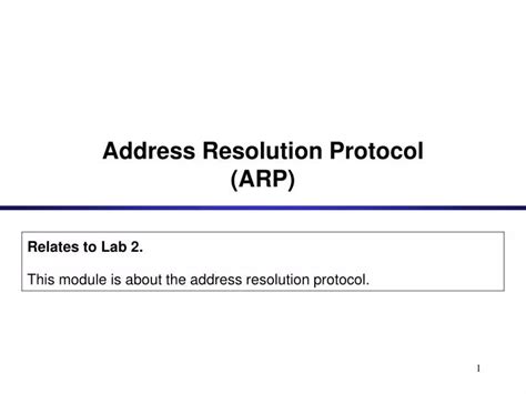 Ppt Address Resolution Protocol Arp Powerpoint Presentation Free