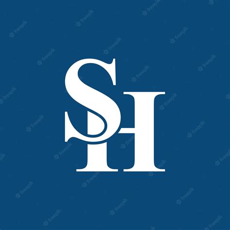 Premium Vector Sh Or Hs Initial Lettering Logo Design