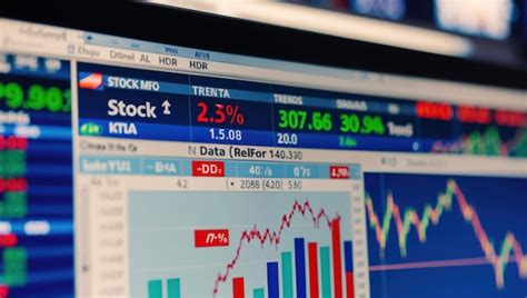Close Up Of Computer Screen Displaying Intricate Stock Market Data And