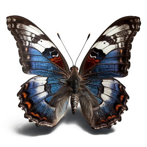 Mariposas Sobre Un Fondo Blanco Foto Premium