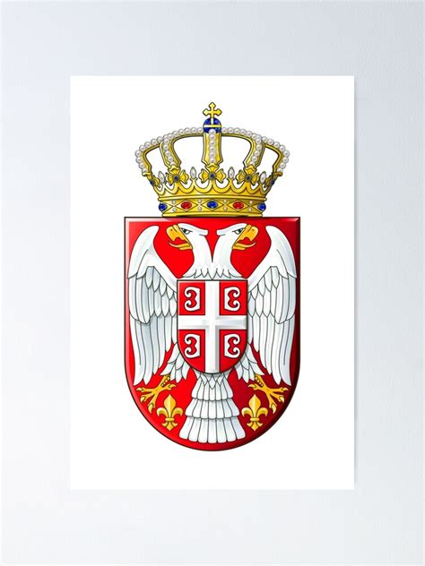 Grb Srbije Poster For Sale By Slavia Redbubble
