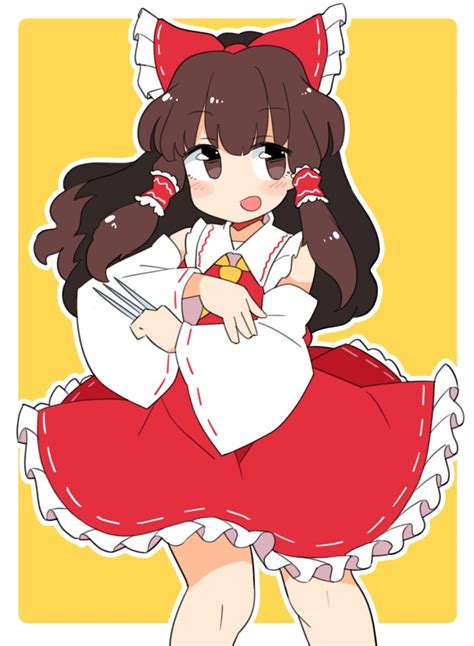 Safebooru 1girl D Ascot Bangs Border Bow Brown Eyes Brown Hair