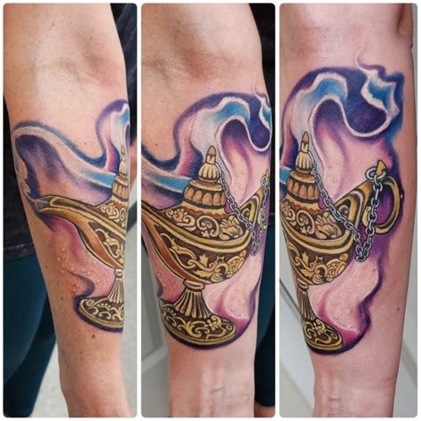 To 100 Best Genie Lamp Tattoos For Women Magic Lamp Design Ideas
