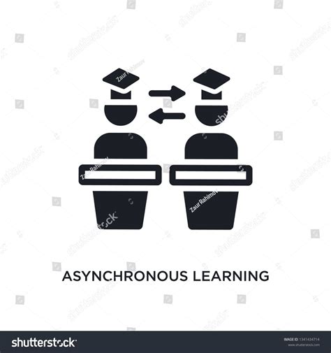 Asynchronous Learning Icon E Learning And Education Concept