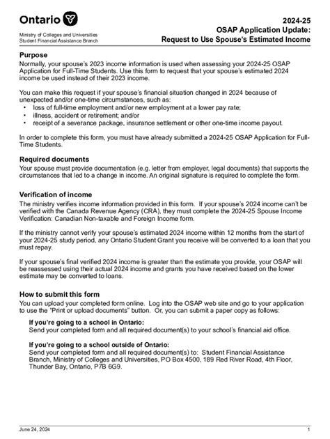 Fillable Online 2023 24 Osap Program Information Form Fax Email Print