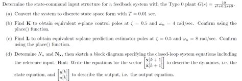 Solved Determine The State Command Input Structure For A Chegg