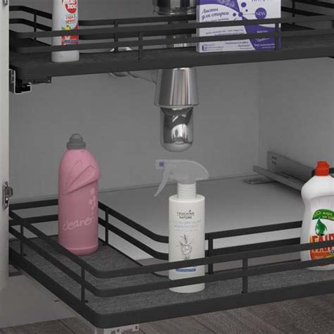 Under Sink U Shaped Pull Out Storage Shelf Gast
