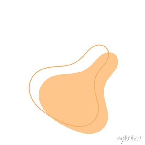Aesthetic Blob With Line Art Blob Clipart Blob Png Abstract Wall Mural • Murals Form Style