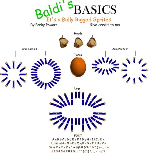 Baldi Rigged Sprites Ultimate Version Baldi S Basics