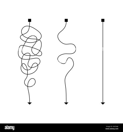 Tangled Lines With The Beginning And The End Problem Solving Concept