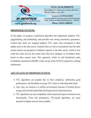 Dcim Distributed Cache Invalidation Method For Maintaining Cache