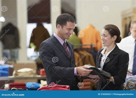 Salesperson Assisting Businessman Stock Image Image Of Businessman
