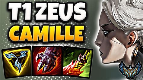 T1 Zeus Camille Vs Rumble Top Korea Challenger Patch 1416 Youtube
