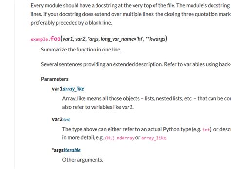 Rendering Of Types In Latest Doc Build · Issue 318 · Numpynumpydoc