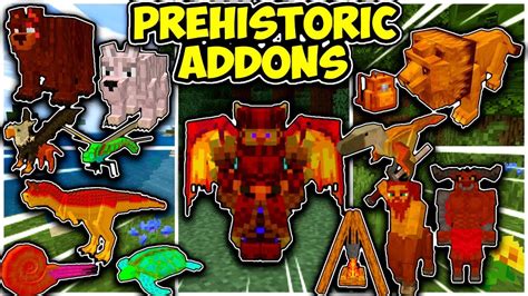 👉 Prehistoric Addon Para Minecraft Pe 119 Bedrock Dinosaurios