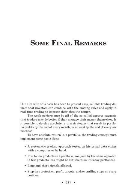 SOME FINAL REMARKS Our Ai