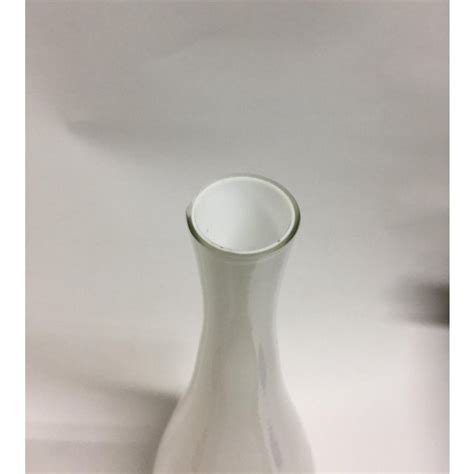 Kastrup Midcentury Tall White Cased Glass Vase Chairish
