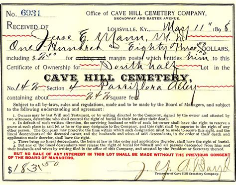 Cemetery Plot Deed Transfer Form Fill Out And Sign Pr