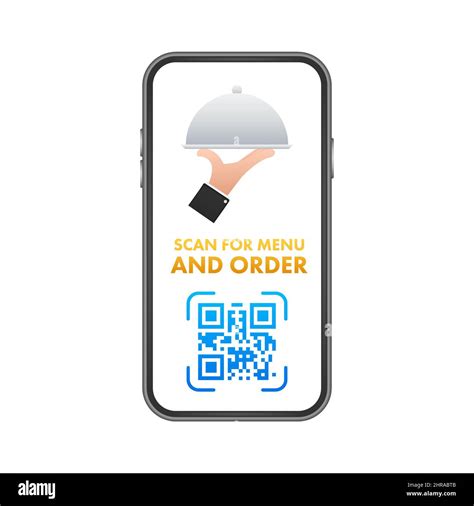 Scan For Menu And Order Qr Code Scan Icon Customer Service Vector