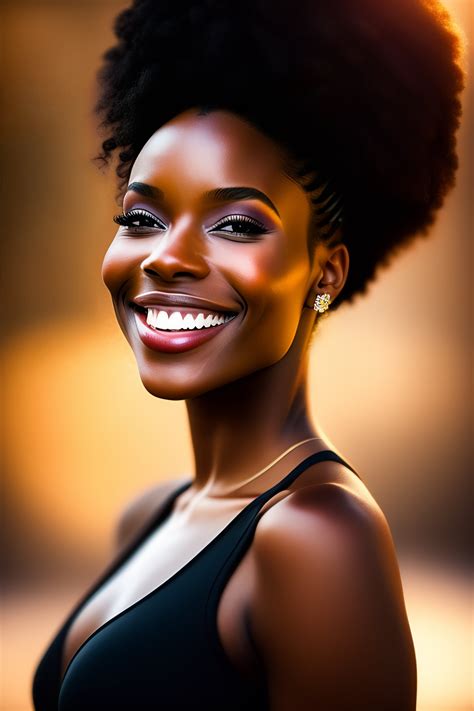 Lexica Portrait Of A Uniquely Pretty 20 Year Old Black Girl Beautiful Joyous Smile Pixie