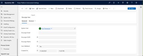 Add And Update Dynamics 365 User Records From The Docusign Users Table