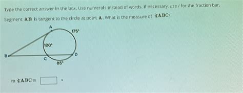 solved type the correct answer in the box use numerals instead of