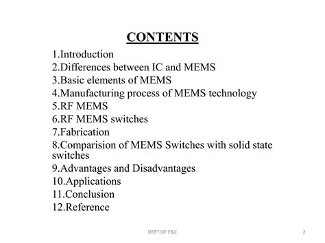 Mems Technology Ppt Pptx Technology And Computing