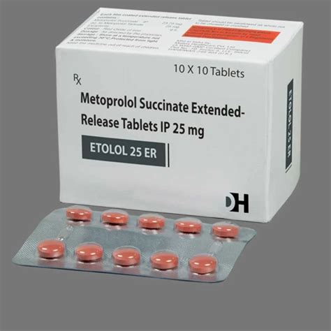 Metoprolol Succinate Extended Release Tablets 25mg At ₹ 85stripe Met Xl Tablet In Vadodara