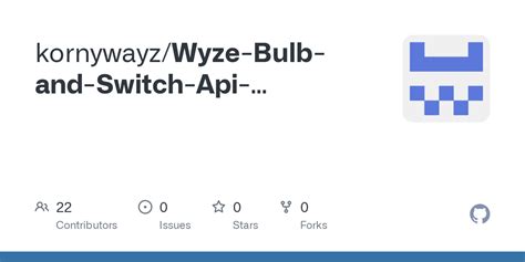 Github Kornywayzwyze Bulb And Switch Api Integration