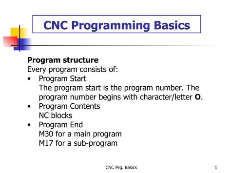 Cnc Programming Basics Ppt Programming Languages Computing