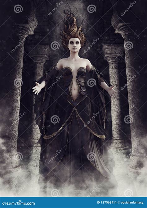 Ghost Sorceress In A Crypt Stock Illustration Illustration Of Ghost