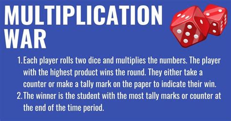 6 Multiplication Dice Games To Practice Math Facts
