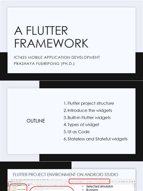 Chapter 04 A Flutter Framework Pdf Mobile App User Interface