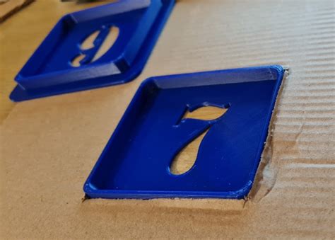 3d Printed Numeral Set 0 9 3d Printed Stencils Figures