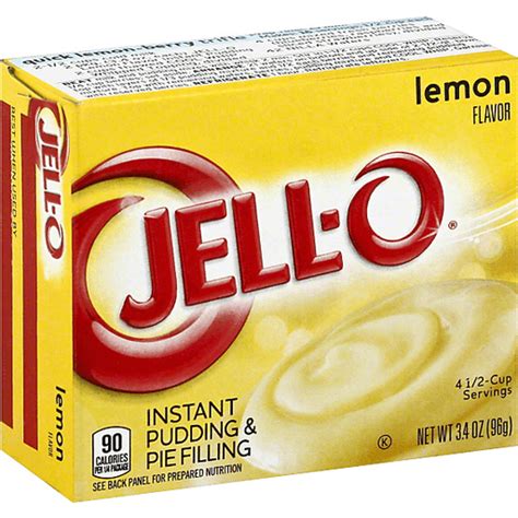 Jell O Lemon Flavor Instant Pudding And Pie Filling Jello And Pudding Mix