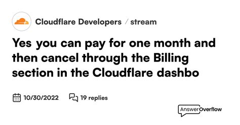 yes you can pay for one month and then cancel through the billing