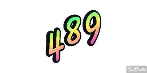 489 Number Animated  Logo Designs