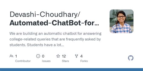 Automated Chatbot For College Queriesreadmemd At Master · Devashi
